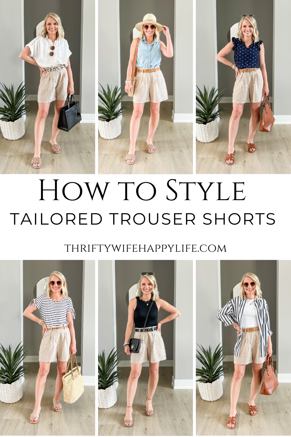 How to Style Women's Tailored Shorts For Summer - Thrifty Wife Happy Life