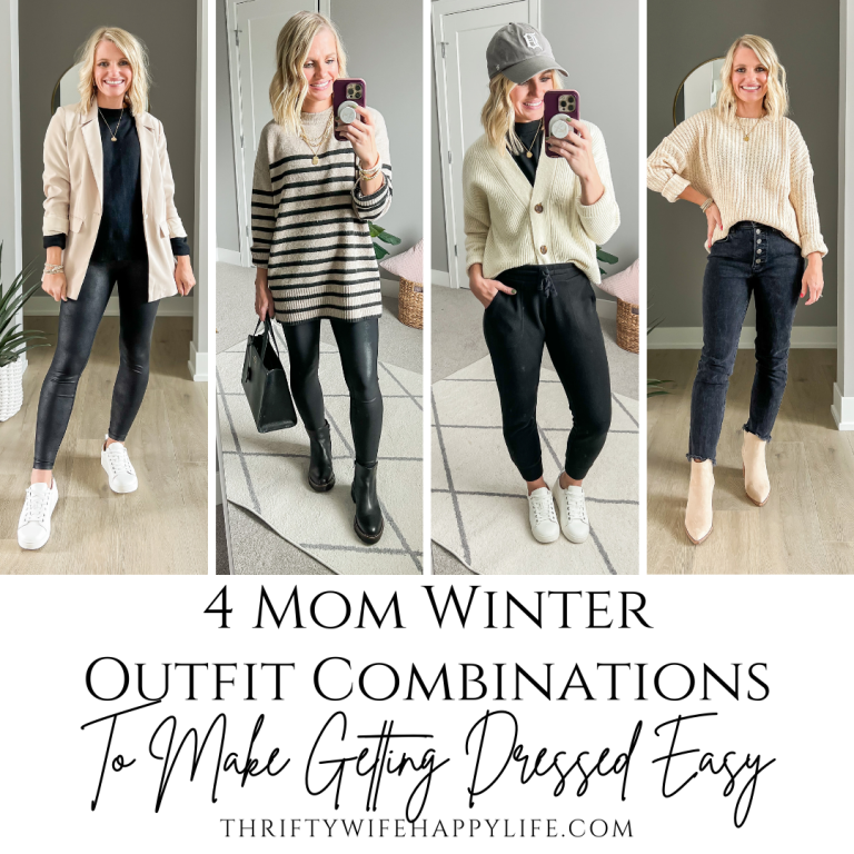 4 Mom Winter Outfit Combinations to Make Getting Dressed Easy - Thrifty ...
