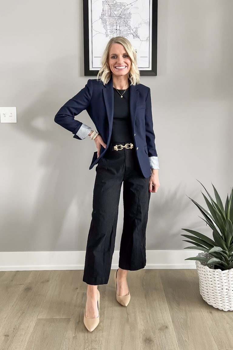 Fashion Rules to Break- How to Wear Navy and Black Together - Thrifty ...