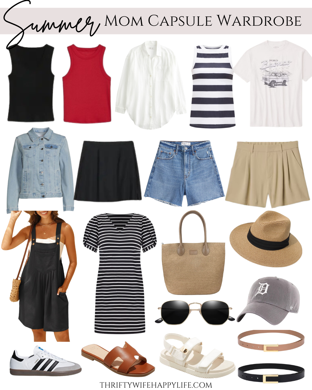 Easy Summer Mom Capsule Wardrobe 2024 - Thrifty Wife Happy Life