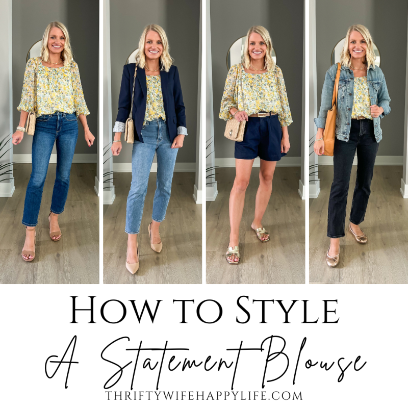 How to Style a Statement Blouse - Thrifty Wife Happy Life