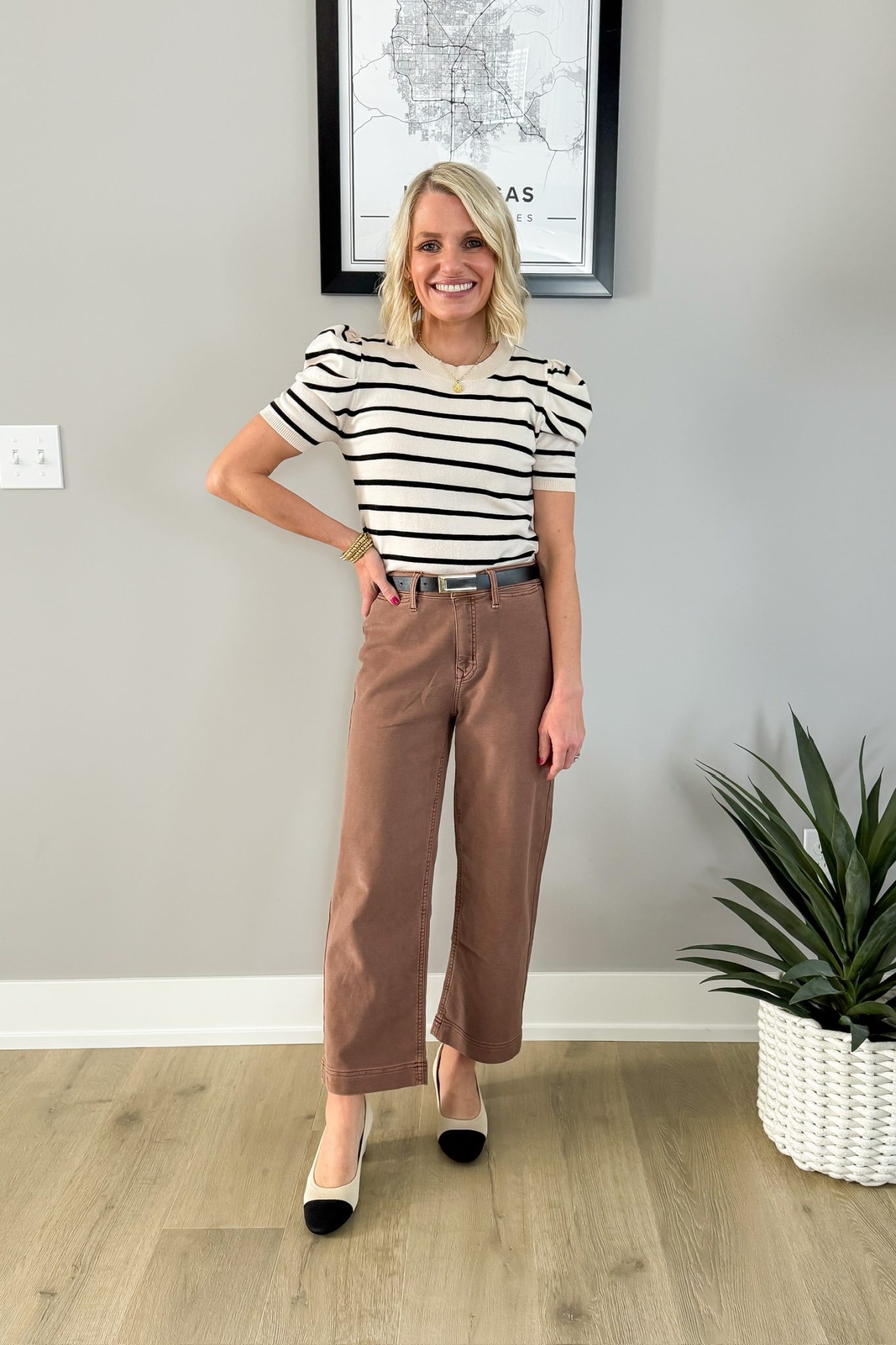 How to Wear Brown Pants - Thrifty Wife Happy Life