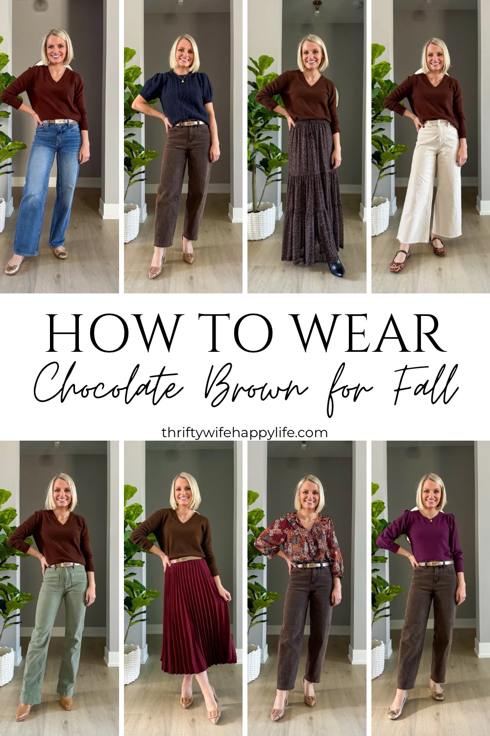 How to Wear Brown for Fall - Thrifty Wife Happy Life